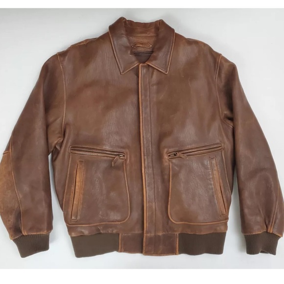 Wilsons Leather | Jackets & Coats | Vintage Wilsons Brown Leather ...